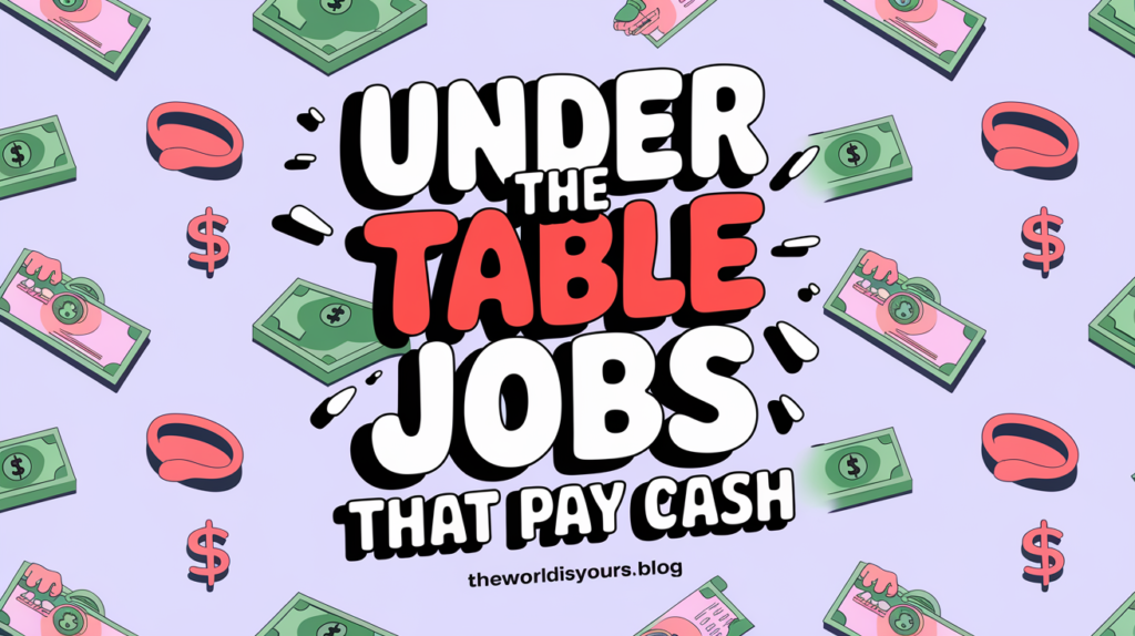 14 Best Under The Table Jobs That Pay Cash